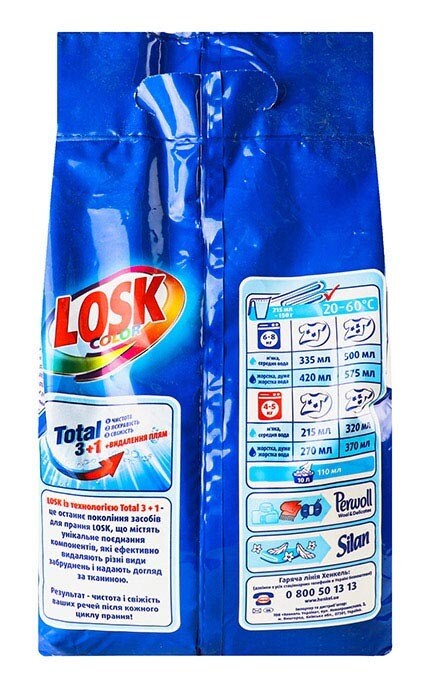 Порошок стиральный Losk Total Color 2.25 кг | Watsons