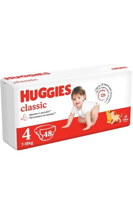 Підгузки Huggies Classic 4 7-18 кг Jumbo 48 шт | Watsons