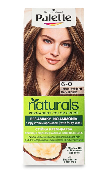 Устойчивая крем-краска для волос Palette Naturals оттенок 6-0 | Watsons