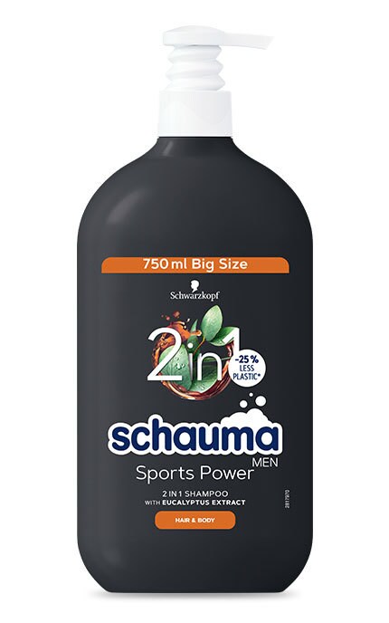 Шампунь для мужчин Schauma Men Sports Power 2-в-1 с экстрактом ...