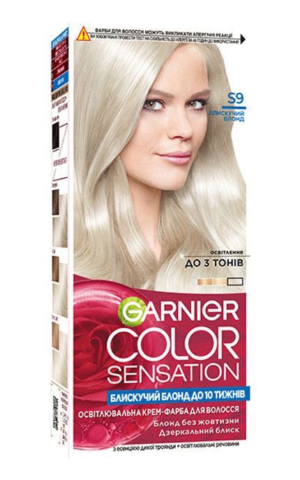 Крем-краска для волос Garnier Color Sensation S9 блестящий блонд 110 мл ...