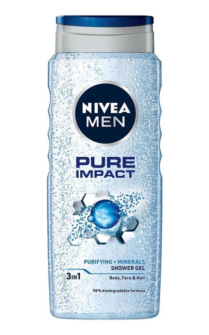 Гель для душу NIVEA MEN Pure Impact 500 мл | Watsons